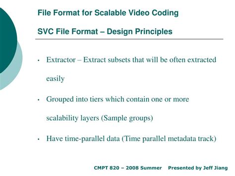 Ppt File Format For Scalable Video Coding Outline Powerpoint