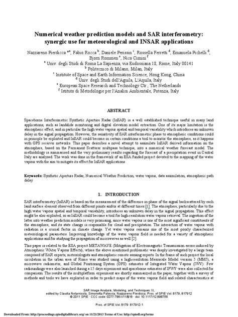 Numerical Weather Prediction Models And Pdf Pdf Numerical Weather