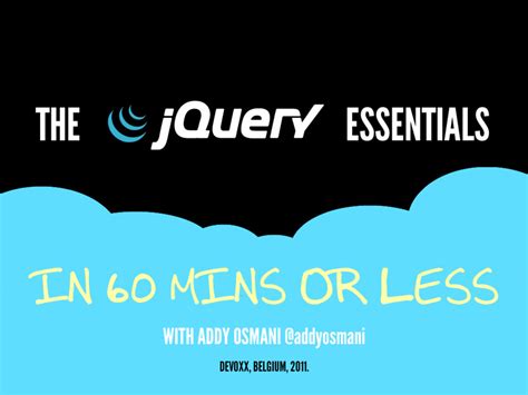The Jquery Essentials Speaker Deck