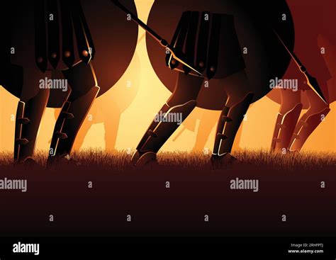 Roman Army Marching Illustration Stock Vector Images Alamy
