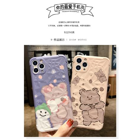 11 แอปเปิ้ลโทรศัพท์เปลือกแขนป้องกัน Xsmax คริสต์มาสหมี 11pro นุ่มซิลิโคน 8p เครือข่ายการ์ตูน