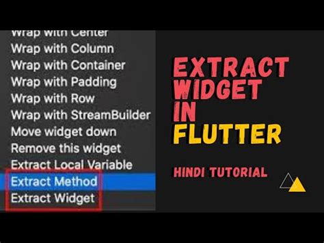 How To Extract Any Widget In Flutter Reusable Component Flutter Hindi Tutorial YouTube