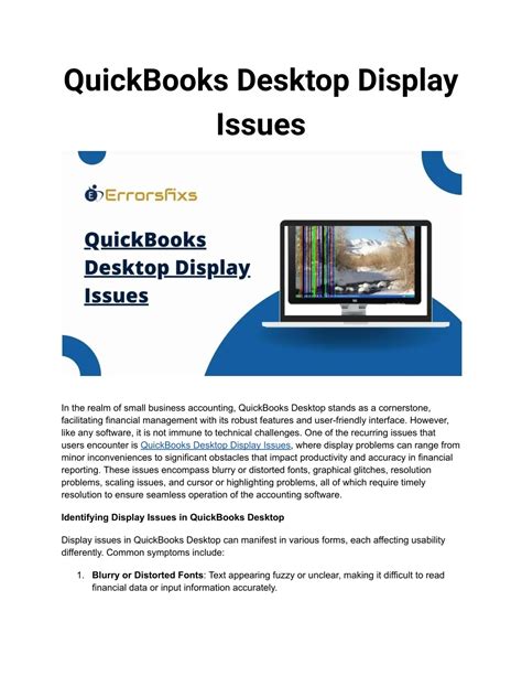 PPT QuickBooks Desktop Display Issues PowerPoint Presentation Free Download ID 13324963