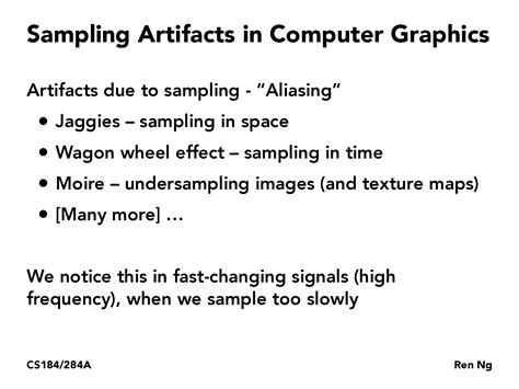 CS A Lecture Antialiasing