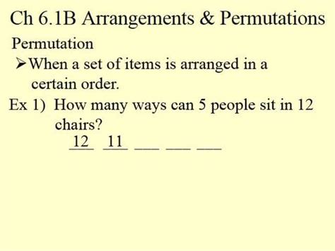 Arrangements And Permutations By Math Powerpoint Lessons Tpt