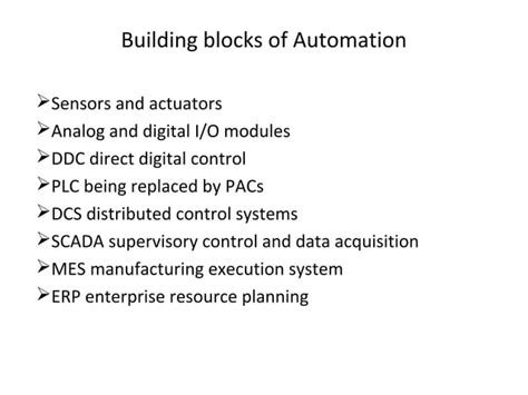 Hierarchical Control And Industrial Automation Ppt