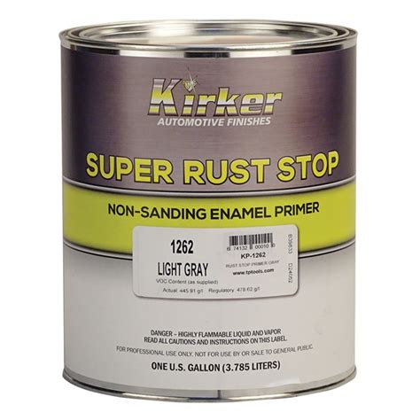 Kirker Super Rust Stop Enamel Primer Light Gray Gal TP Tools Equipment