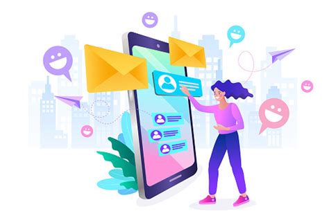 젊은 여자는 컴퓨터에서 이메일을 확인 화면 바탕 화면에서 전자 메일을 읽습니다 비즈니스 커뮤니케이션 인터넷 및 기술 개념 휴대