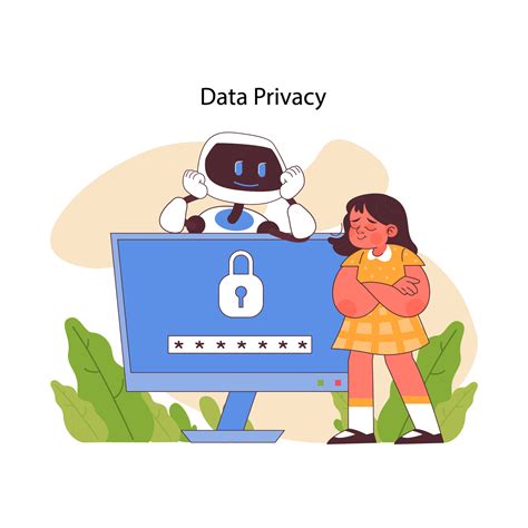 Ai In Education Emphasizes Data Privacy Flat Vector Illustration 41172934 Vector Art At Vecteezy