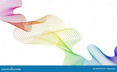 Abstract Backdrop With Wave Gradient Lines Stock Vector Illustration Of Energy Music 254767679