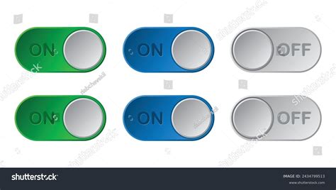 Set Active Inactive Switch Icons Set Stock Vector Royalty Free