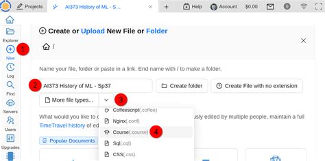 Creating A New Course — Cocalc Manual Documentation
