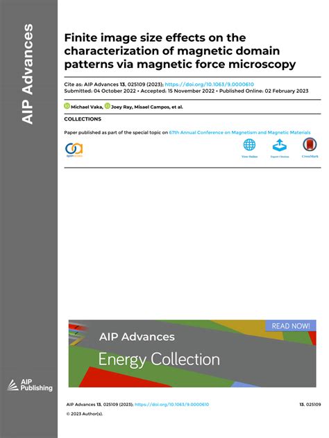 Pdf Finite Image Size Effects On The Characterization Of Magnetic