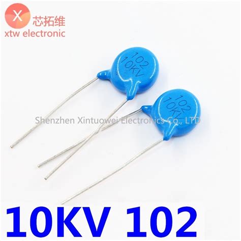 10pcs Lot High Voltage Ceramic Capacitor 102k 10kv 10kv102 1000pf 1nf