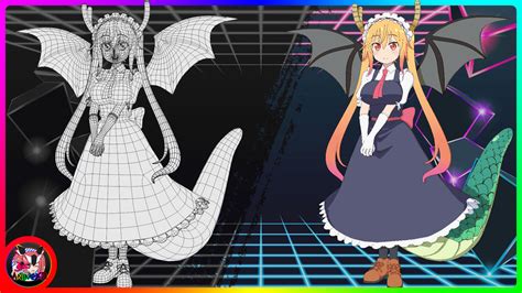 Tohru Miss Kobayashi Dragon Maid 3d Model Blender 3d Model Rigged