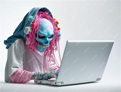 Premium Photo Anonymous Hacker With Crazy And Weird Fashion Concept Of Hacking Cybersecurity