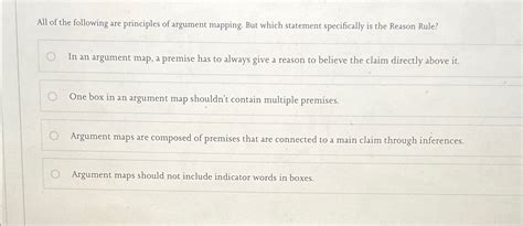 solved all of the following are principles of argument