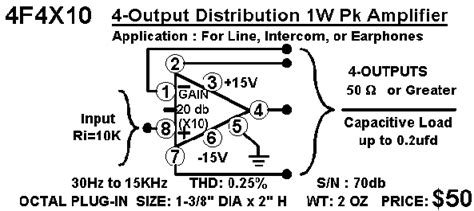 4 Input Summing Power Amplifier Amplifiercircuit Circuit Diagram