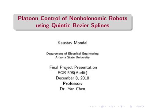 Platoon Control Of Nonholonomic Robots Using Quintic Bezier Splines Pdf Radio Control