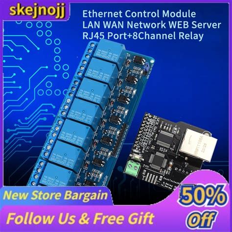 Skejnojj Ethernet Control Module LAN WAN WEB Server RJ45 Port 8Channel Relay Controller Board