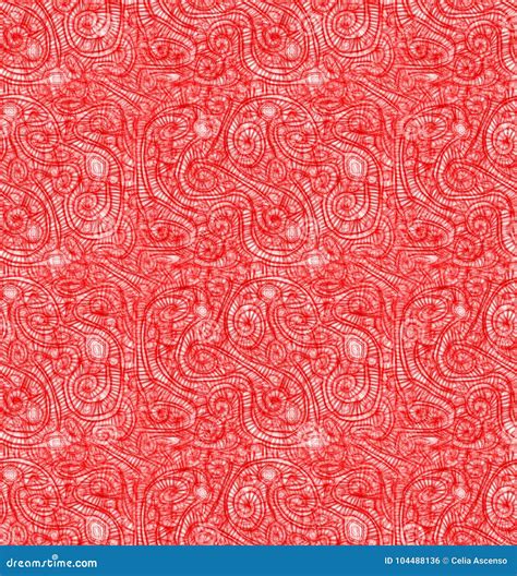 Red Confusion Seamless Pattern Background Stock Illustration