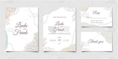 蜡笔最小抽象形状婚礼请柬集素材 花瓣网