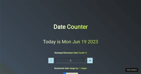 Date Counter Codesandbox Date Counter Codesandbox