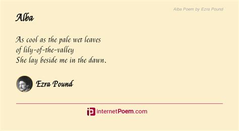 Alba Poem By Ezra Pound