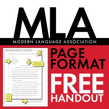 Free MLA Paper Formatting Handout Thrifty Homebabeers
