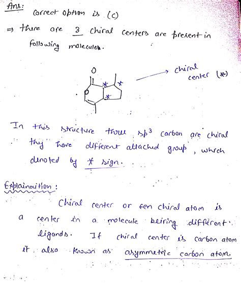 [Solved] Question 7 Q7. How many chiral centers are present in the following... | Course Hero