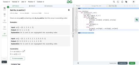 Gfg160 Codingjourney Dsachallenge Arraysorting Learnwithcode Prajjwal Gaur