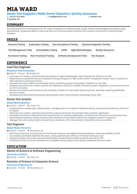 Manual Tester CV Examples Guide For 2025 Manual Tester CV Examples Guide For 2025