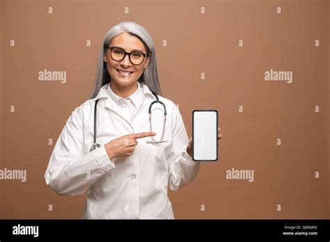 Cheerful Asian Female Doctor Pediatric Physician Therapist Wearing