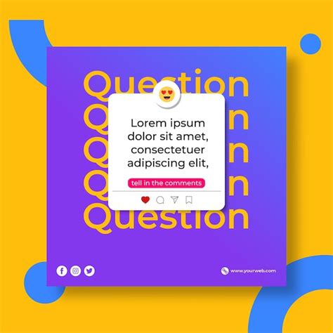 Premium Vector Social Media Question Tutorial Tip Trick Quick Tips Layout Template With