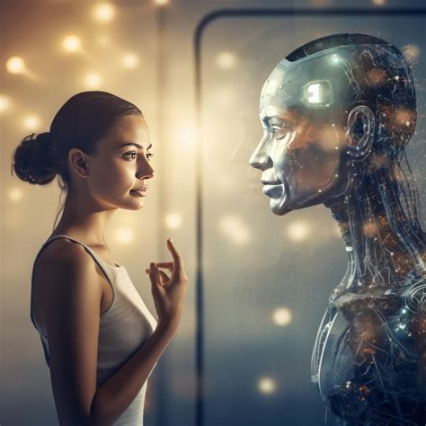 premium ai image reflections of an ethical female diverse ai