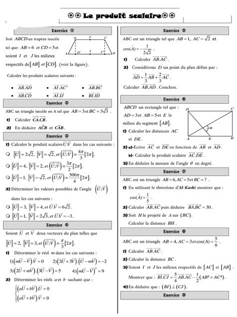 Produit Scalaire Pdf