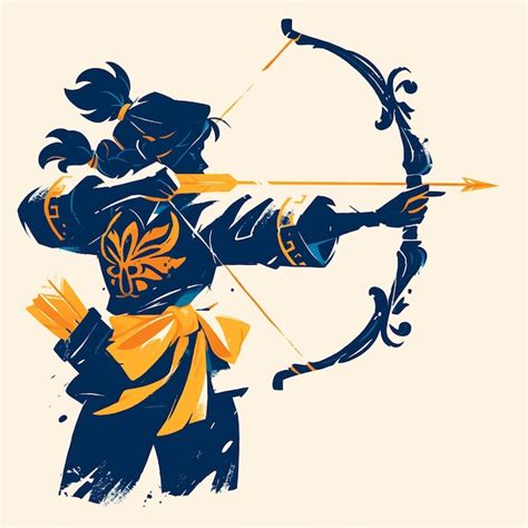 A Tuvan Man Is Archery Premium Ai Generated Vector