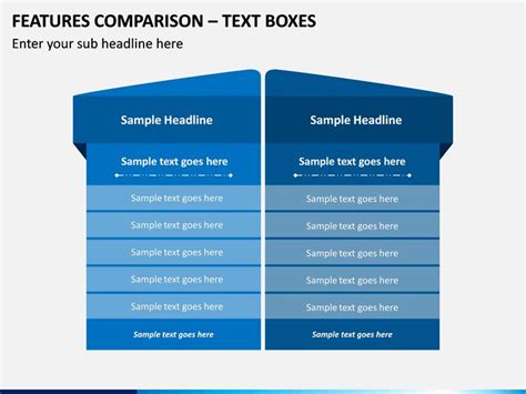 Features Comparison Text Boxes Slides