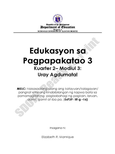 Esp 3 Q2 Week5 6 Mod3 Melc03 Esp3p Iif G 16 Manrique Edited11421 Pdf
