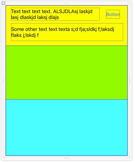 Ios Autolayout Tableview Cell With Three Autosize Regions Stack Overflow