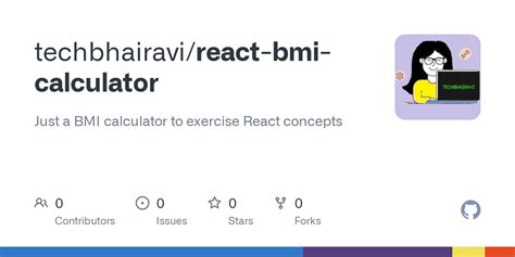 GitHub Techbhairavi React Bmi Calculator Just A BMI Calculator To Exercise React Concepts