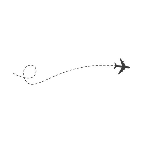 Dashed Line Airplane Route 9410698 PNG