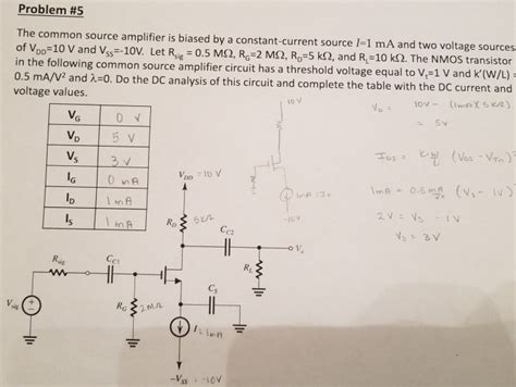 Solved Problem The Common Source Amplifier Is Biased By A Chegg