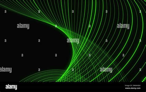 Green Twist Data Connection Wave Abstract Technology Stream Background