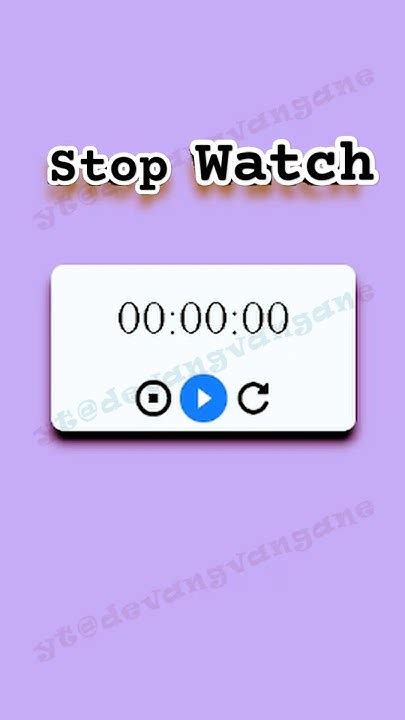 stop watch html css javascript shorts html css javascript webdev devangcodes youtube