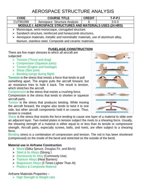 Module 01 Aero Structural Analysis Pdf Composite Material Heat