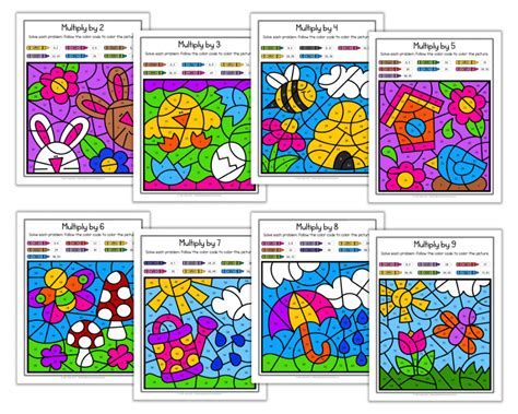 Fun Multiplication Coloring Worksheets Meaningful Homeschooling