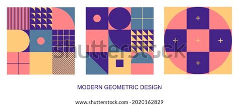 Set Abstract Geometric Shapes Patterns Stock Vector Royalty Free 2020162829 Shutterstock