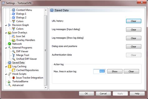 Java Developer Temple Tortoisesvns Settings Saveclear Data Settings