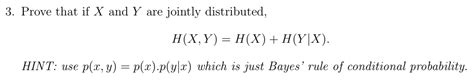 Solved 3 Prove That If X And Y Are Jointly Distributed